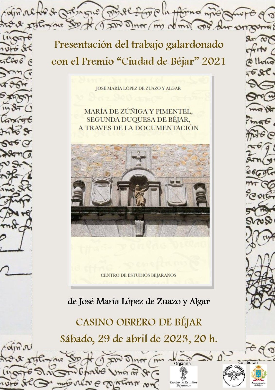 Presentación de “María de Zúñiga y Pimentel, segunda duquesa de Béjar ...